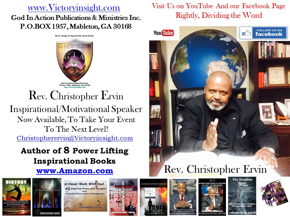 Rev. Christopher Ervin, Author, & Motivational Speaker | God In Action ...