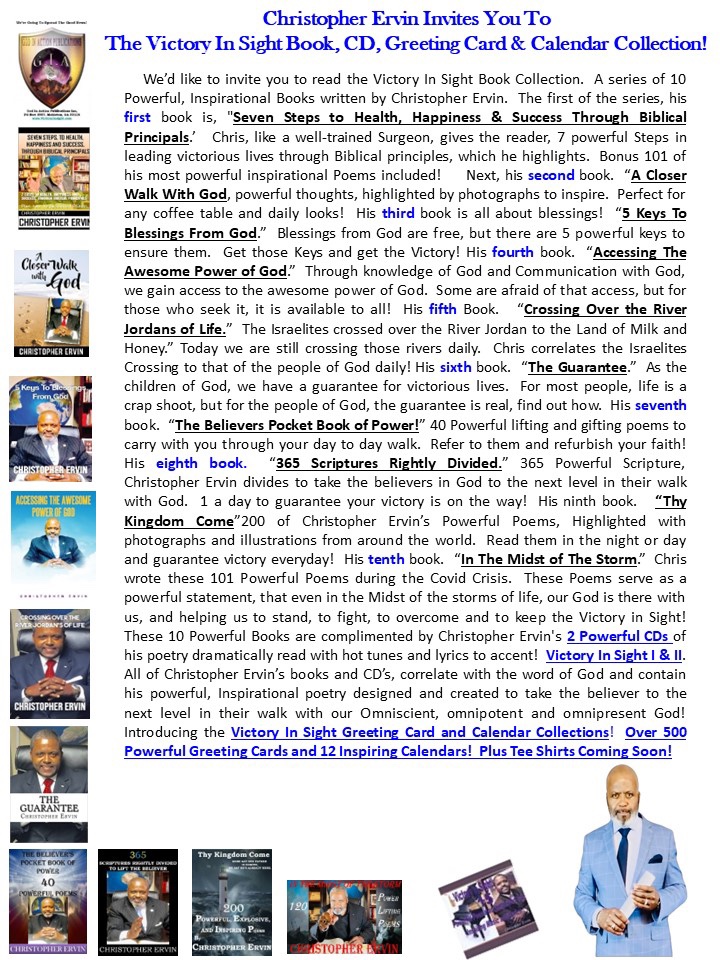 Christopher Ervin/Author/Poet | God In Action Publications